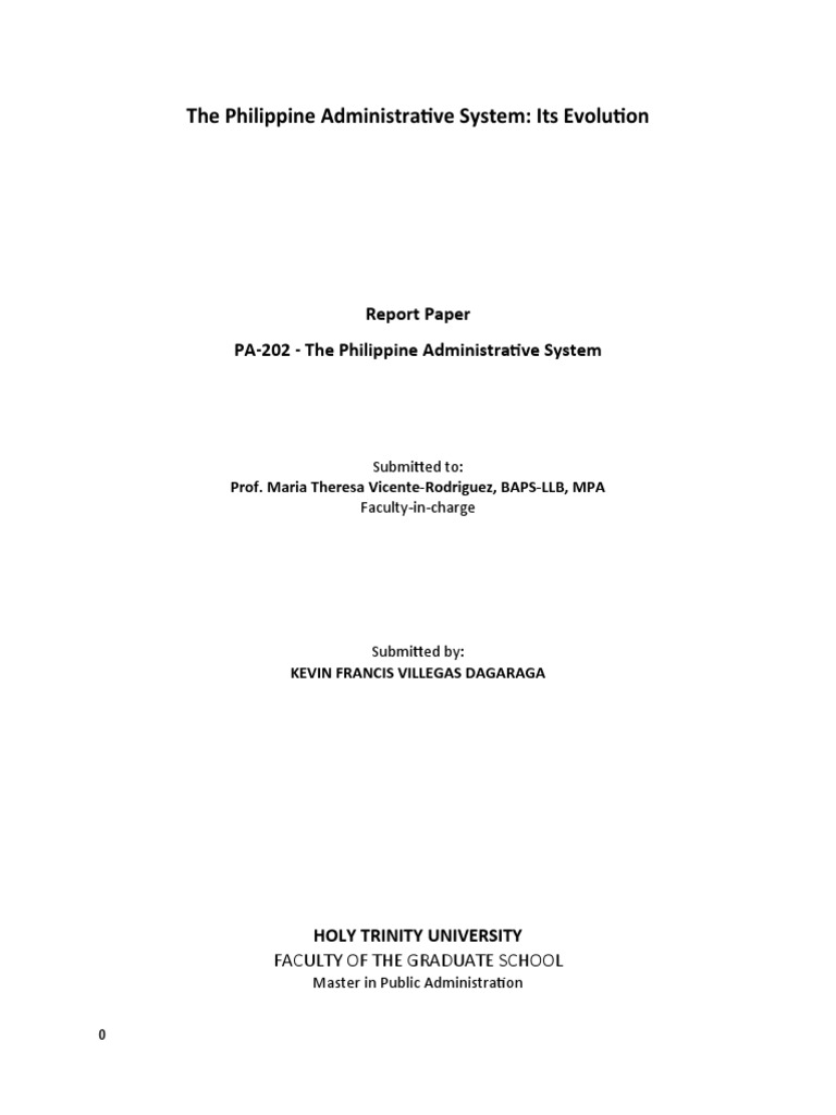 The Philippine Administrative System Pdf Governance Empowerment