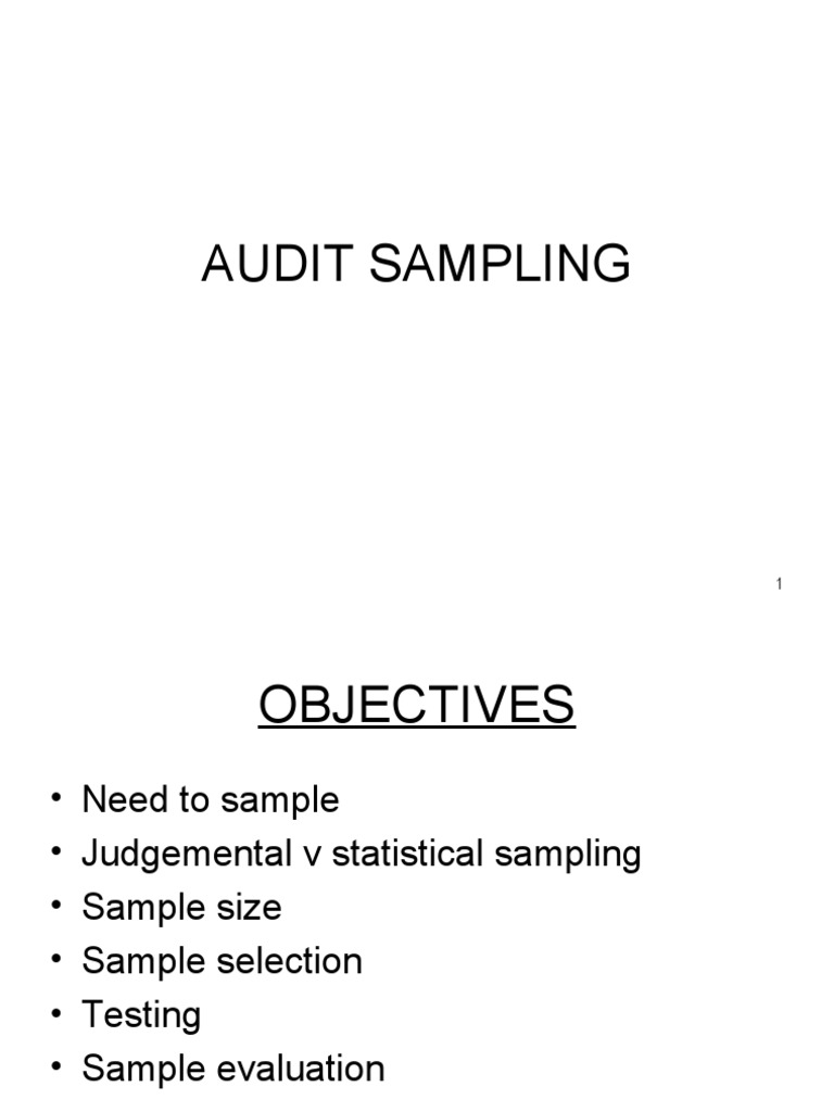W7 Slides - Sampling | PDF | Sampling (Statistics) | Audit