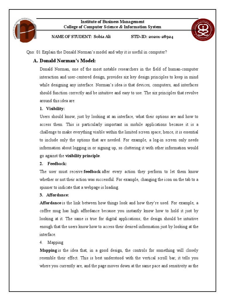 Exploring Donald Norman's Model of User Interface Design and its ...