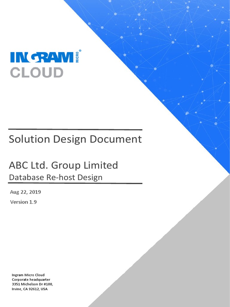 Solution Design Document: ABC Ltd. Group Limited | PDF | Databases ...