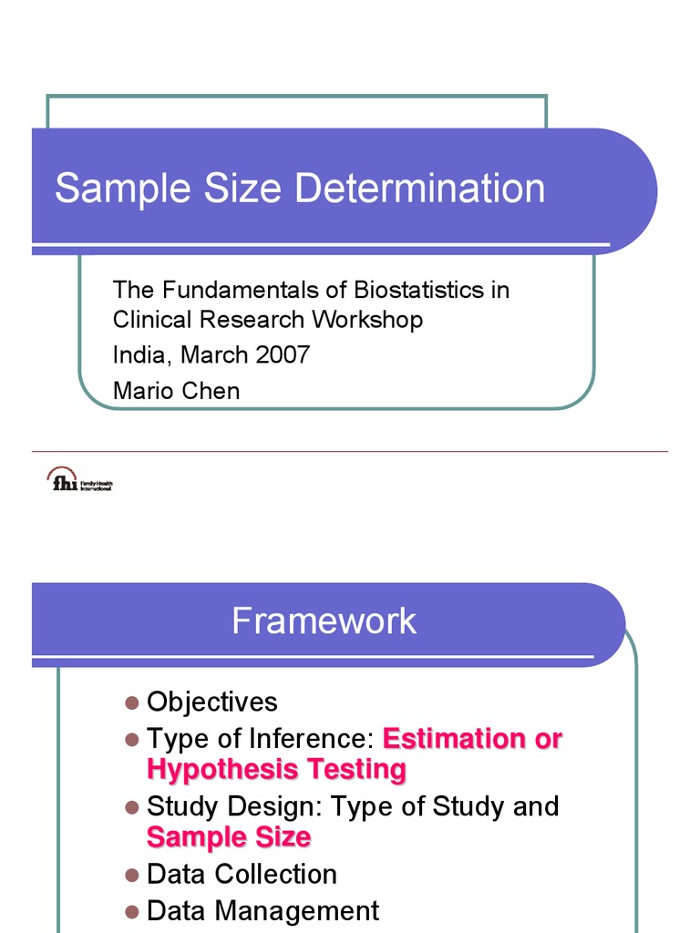 Sample Size Determination in Research | PDF | Sample Size Determination ...