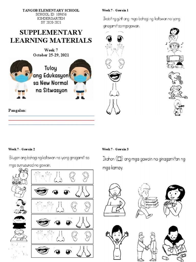 Supplementary Learning Materials: Week 7 October 25-29, 2021 | PDF