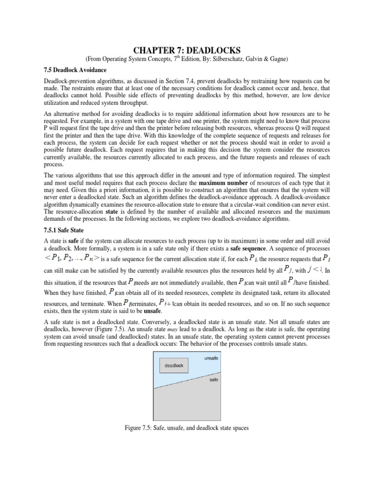 Deadlock Avoidance | PDF | Thread (Computing) | Concurrency (Computer Science)