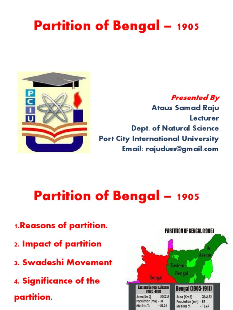Partition of Bengal - 1905 | PDF | Partition Of India | Bengal