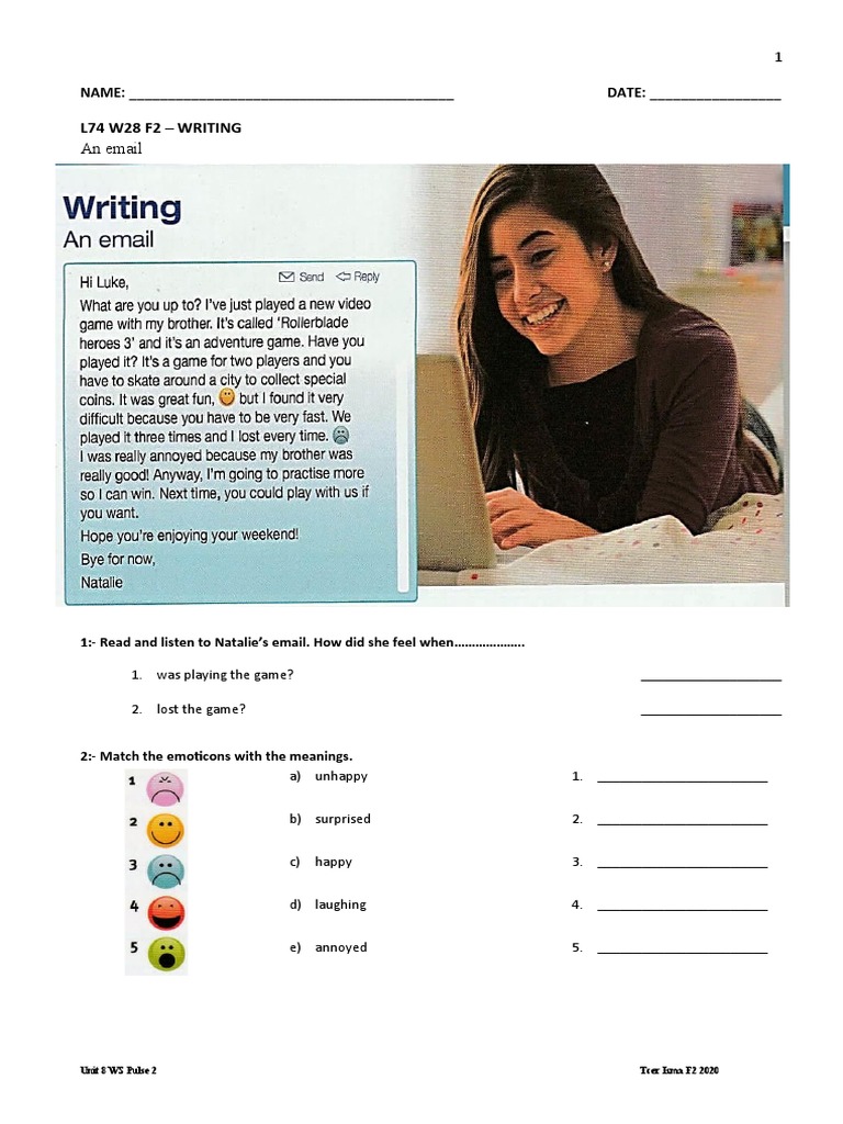 L74 W28 F2 U8 - Writing | PDF | Adjective | Language Mechanics