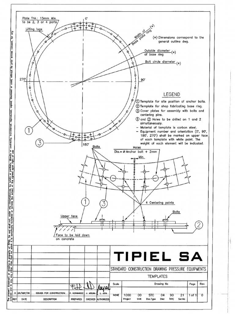 Templates For Skirts Vertical Vessels | PDF