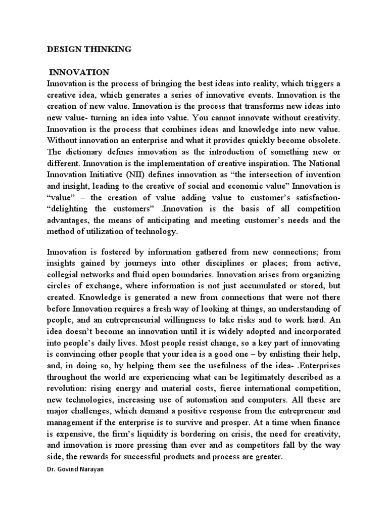 Design Thinking Unit-1 | PDF | Entrepreneurship | Design Thinking