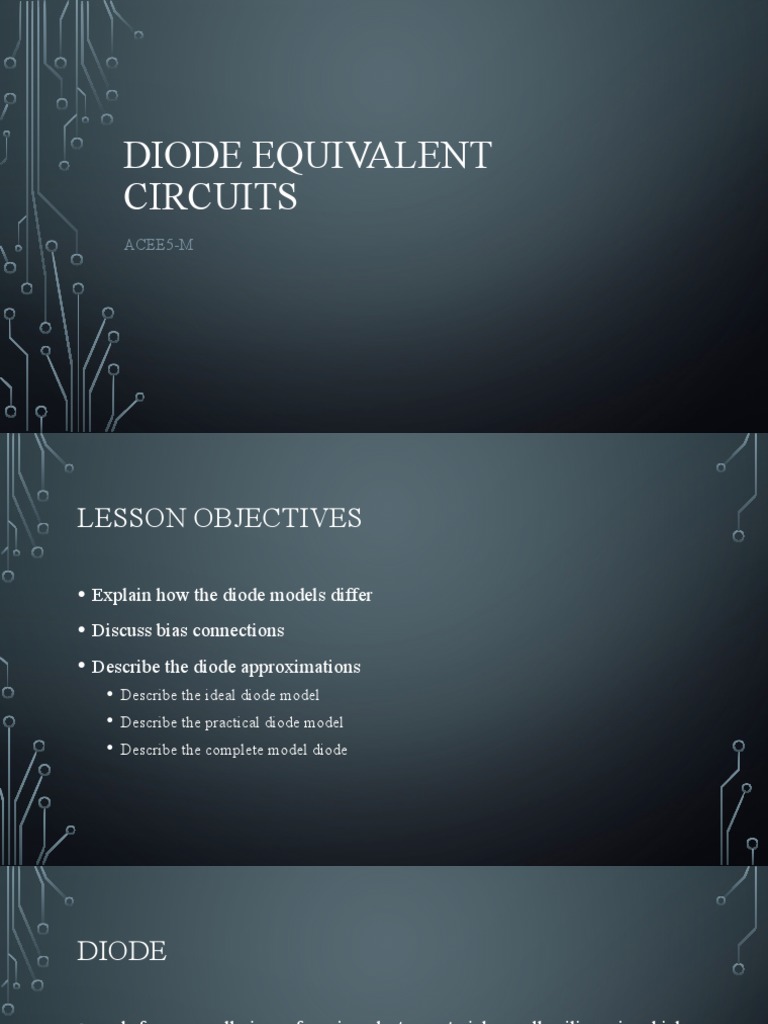 Diode Equivalent Circuits | PDF | Rectifier | Diode