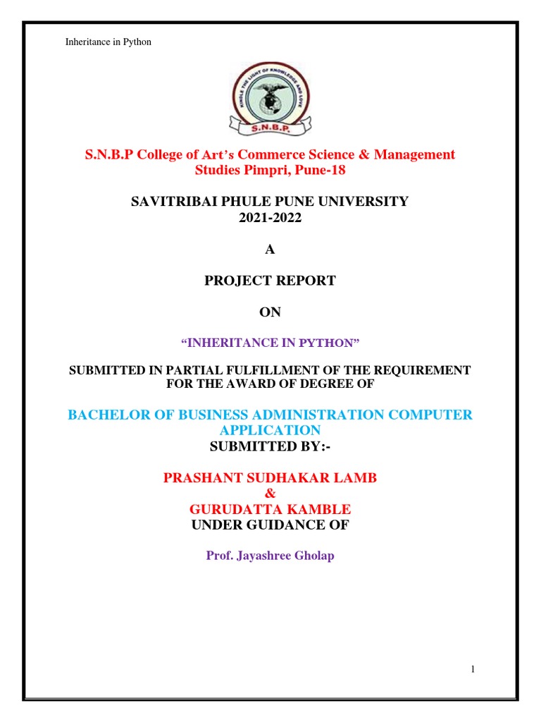 Inheritance in Python | PDF | Inheritance (Object Oriented Programming ...