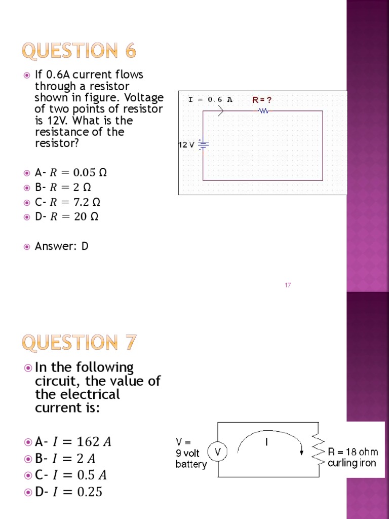 Ohms Law Question | PDF | Electrical Resistance And Conductance ...