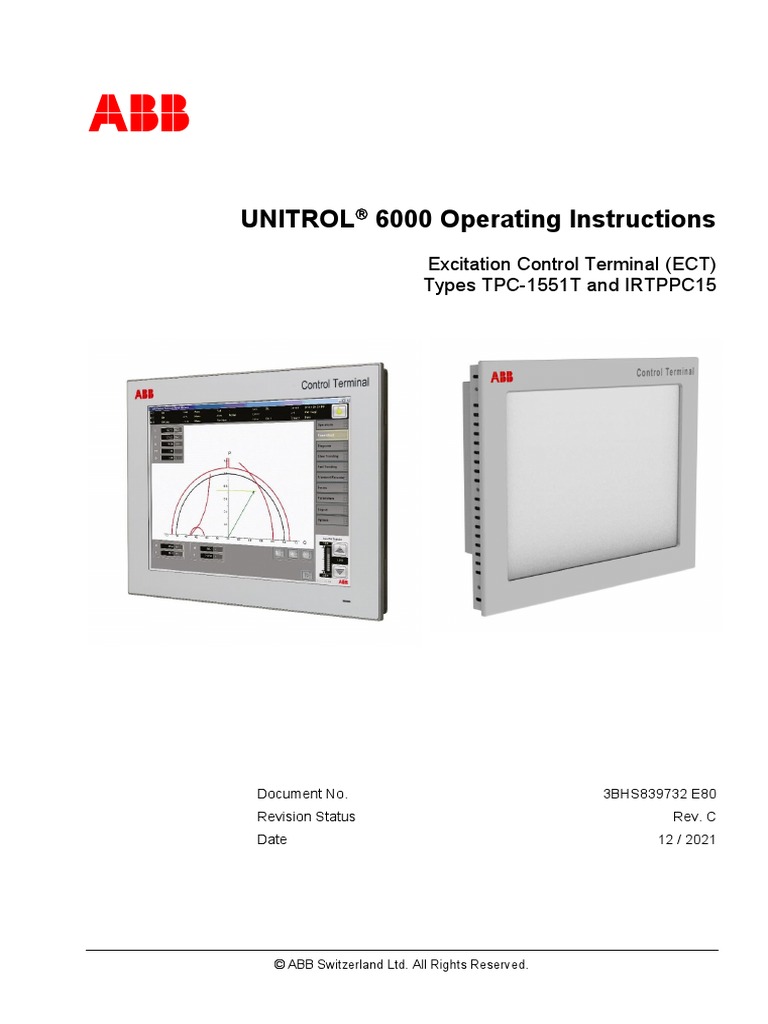 Unitrol 6000 Operating Instructions: Excitation Control Terminal (ECT ...