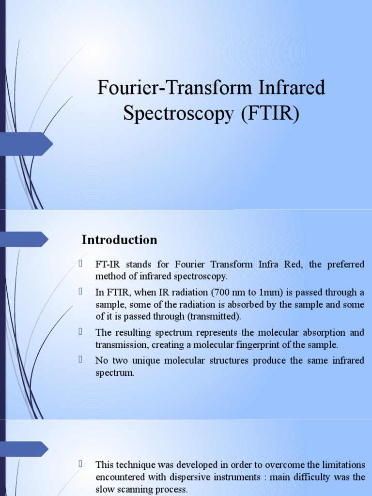 Fourier-Transform Infrared Spectroscopy (FTIR) | PDF | Infrared ...