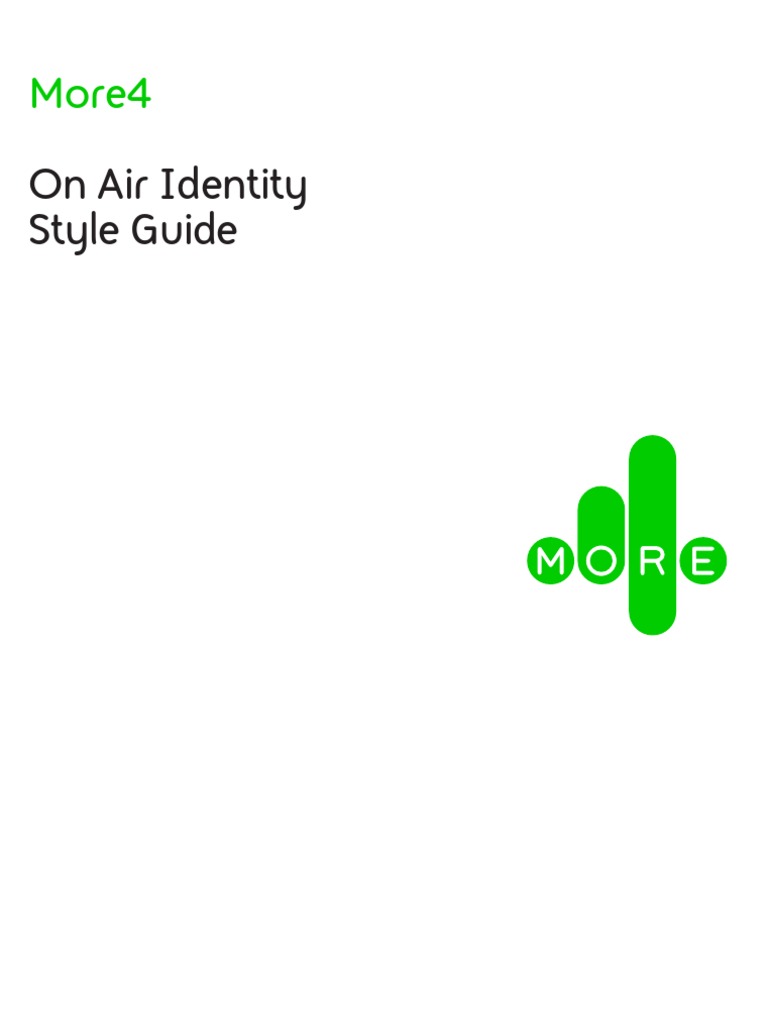 More4 On Air Identity Style Guide | PDF | Art Media | Typography