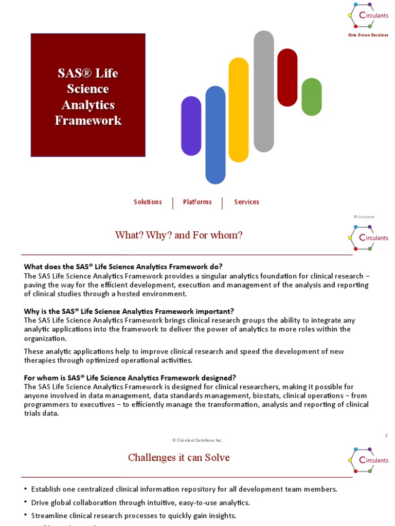 SAS® Life Science Analytics Framework: Solutions Platforms Services ...