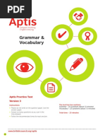 Aptis Web Aptis Advance Key Tests 1-4 | PDF
