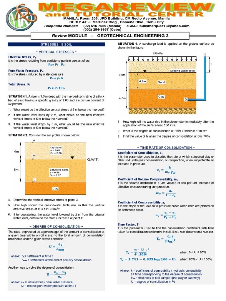 Review Module 22 Geotechnical Engineering 3 Part 1 Pdf