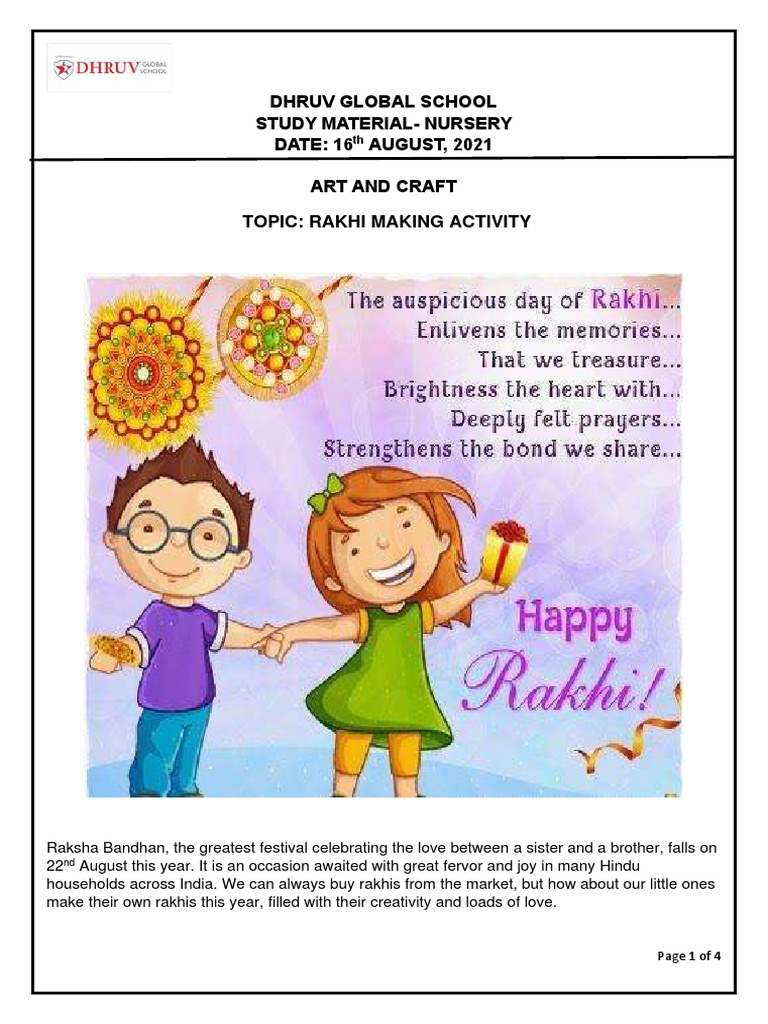 Nursery Study Material Art and Craft 16082021 | PDF