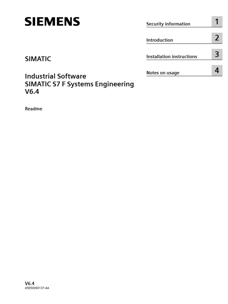 Simatic Industrial Software SIMATIC S7 F Systems Engineering V6.4 | PDF | Operating System ...