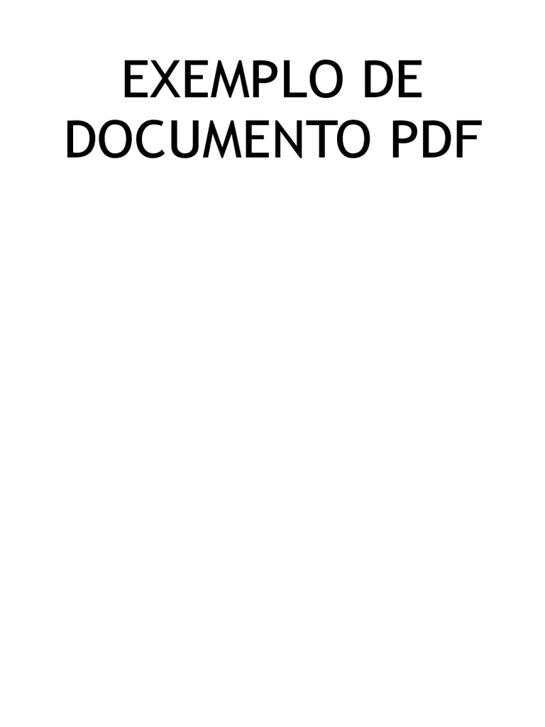 Exemplo de PDF | PDF