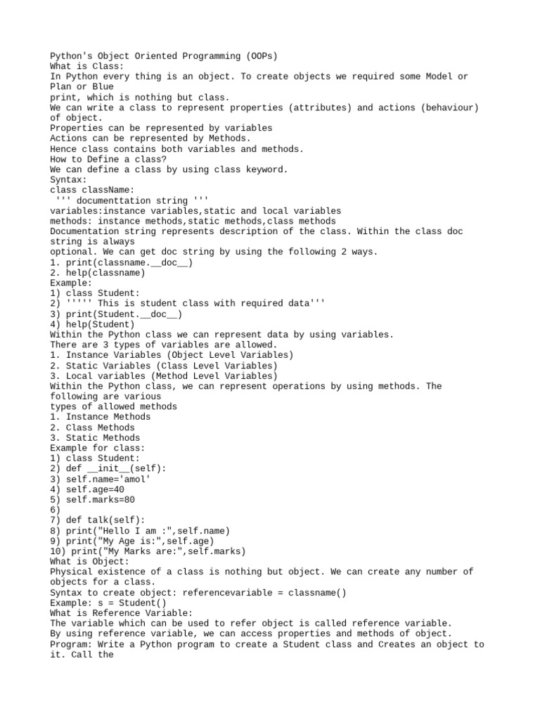 Oops | PDF | Class (Computer Programming) | Programming