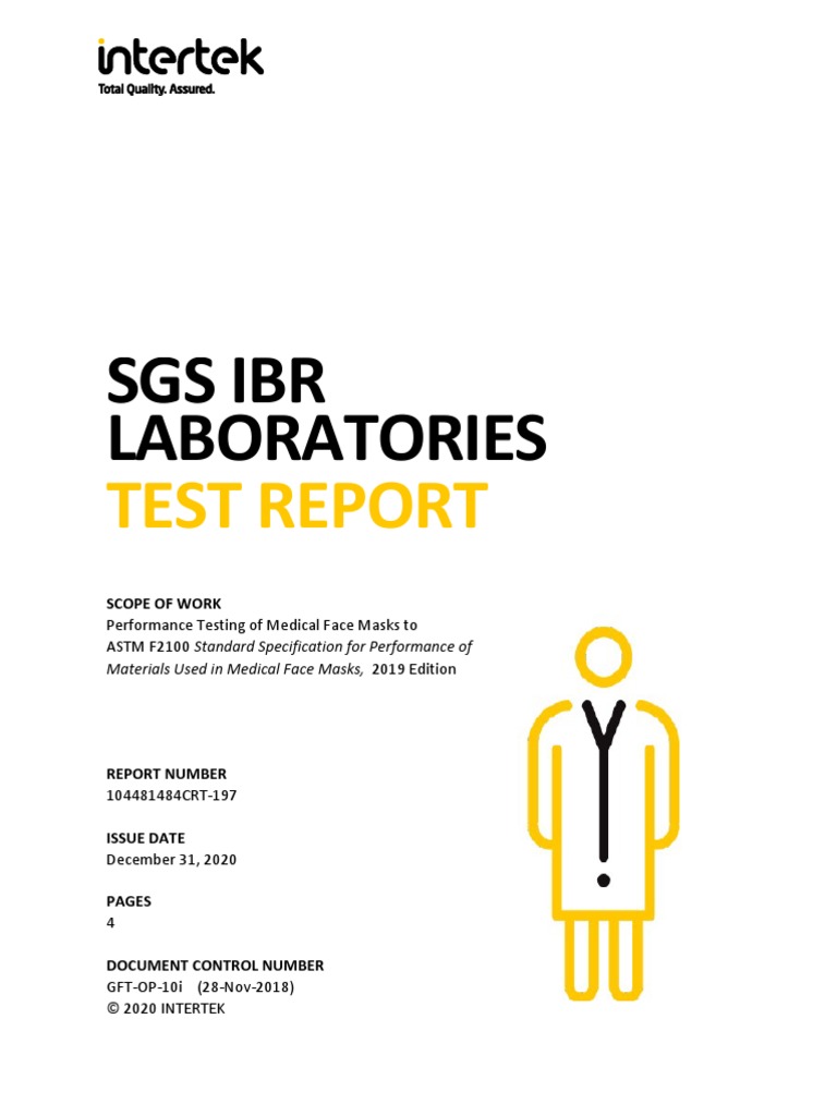 Sgs Ibr Laboratories: Test Report | PDF