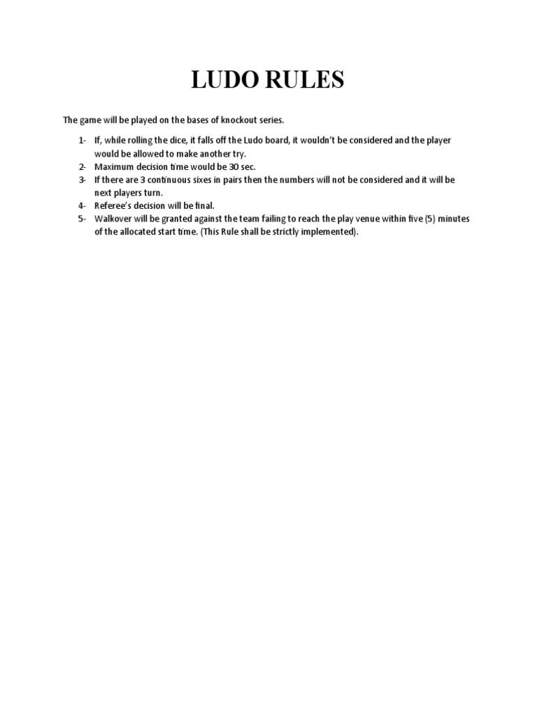 Ludo Rules | PDF