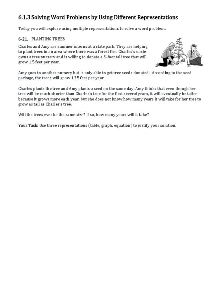 Solving Word Problems Using Representations | PDF