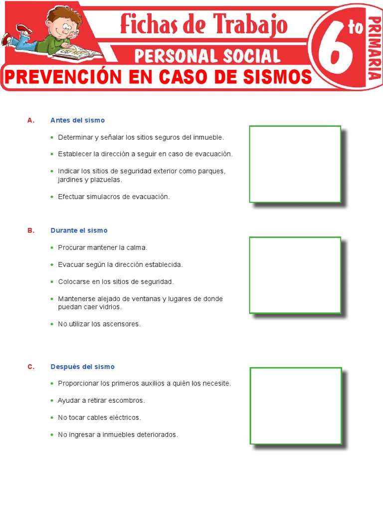 Prevención-en-caso-de-sismos-para-Sexto-Grado-de-Primaria 8 | PDF