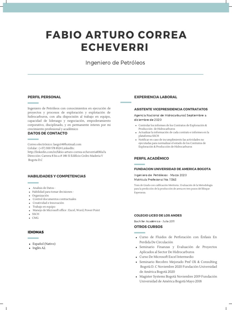 CV Fabio A. Correa | PDF | Microsoft