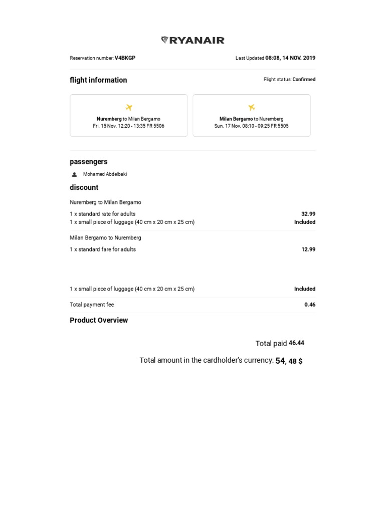 Ryanair - Tick | PDF