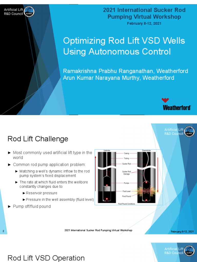 Optimizing Rod Lift VSD Wells - Weatherford | PDF | Databases | Pump