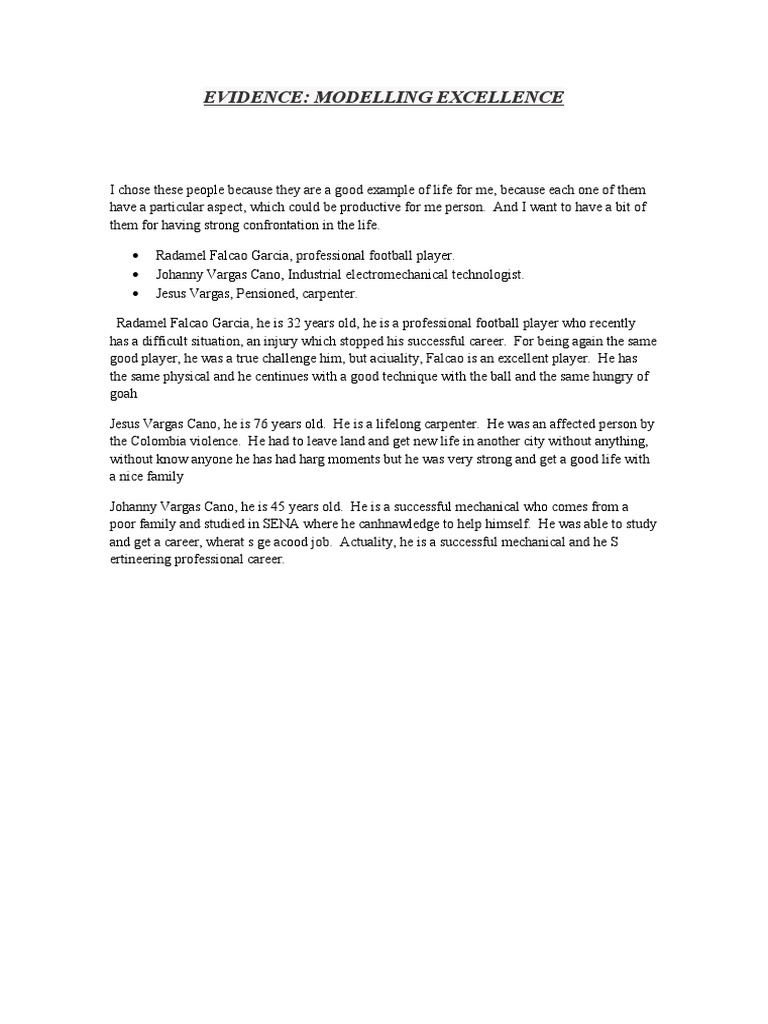 1012evidence Modelling Excellence | PDF