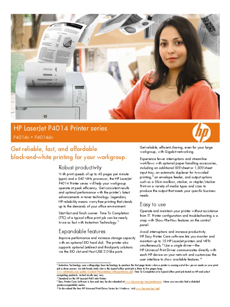 HP Laserjet P4014 Printer Series: Get Reliable, Fast, and Affordable ...