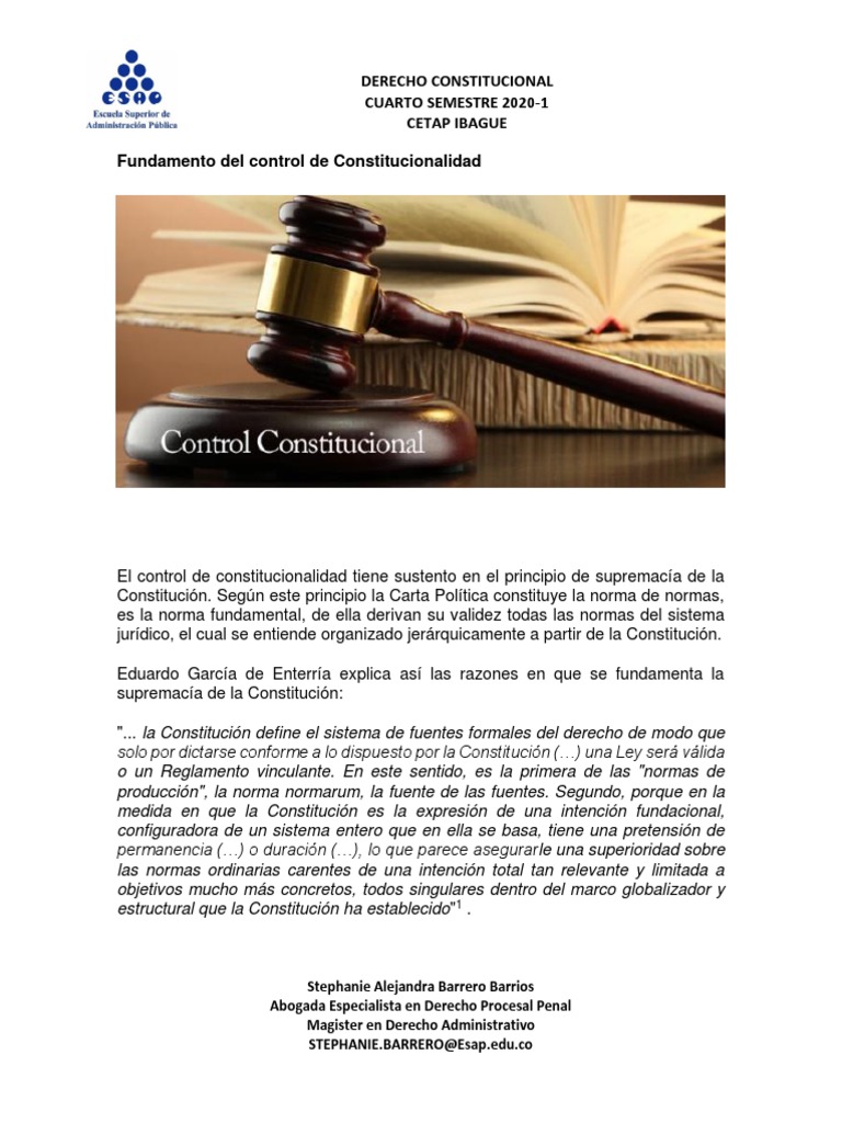Control Constitucional | PDF | Constitución | Juez