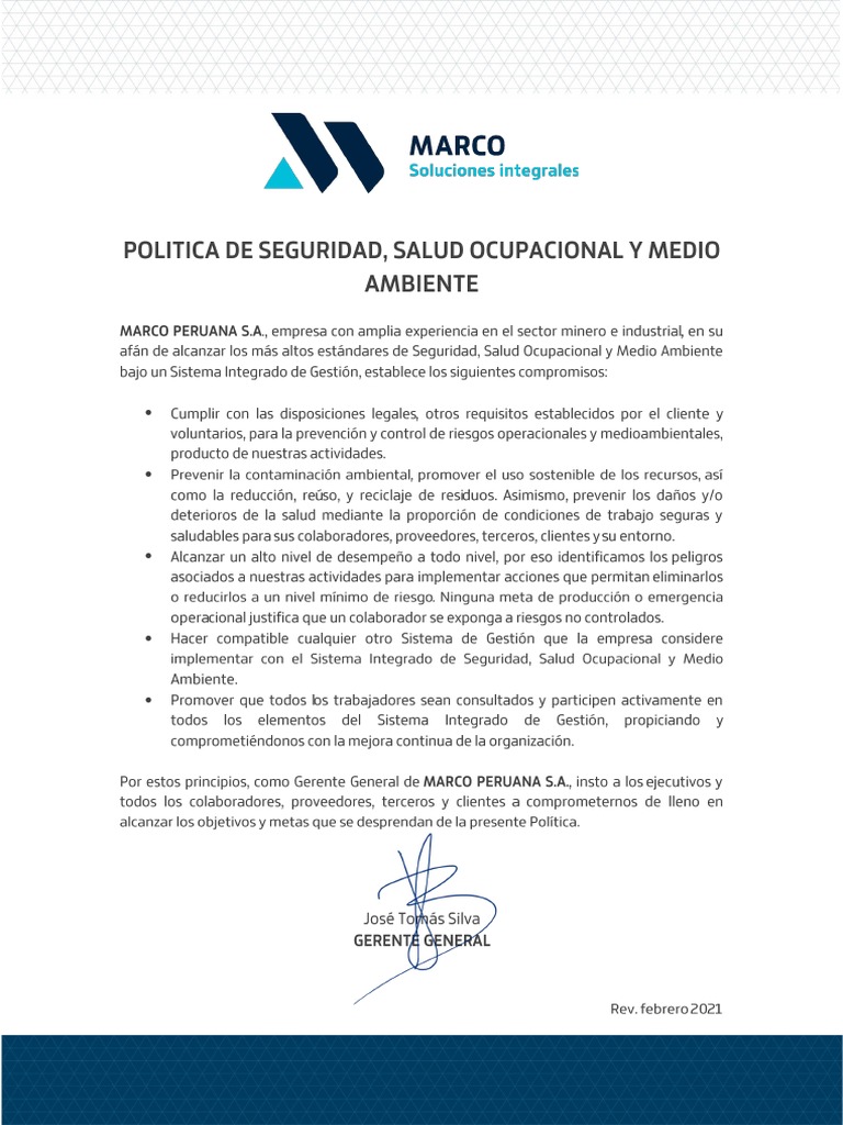 Politica HSE 2021 | PDF