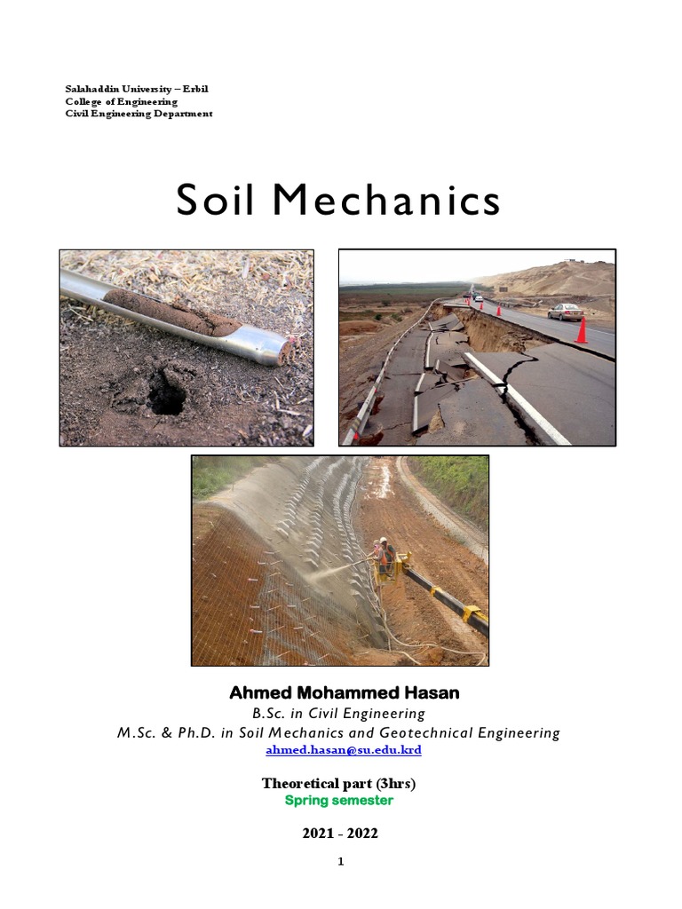 Salahaddin University - Erbil College of Engineering Soil Mechanics ...