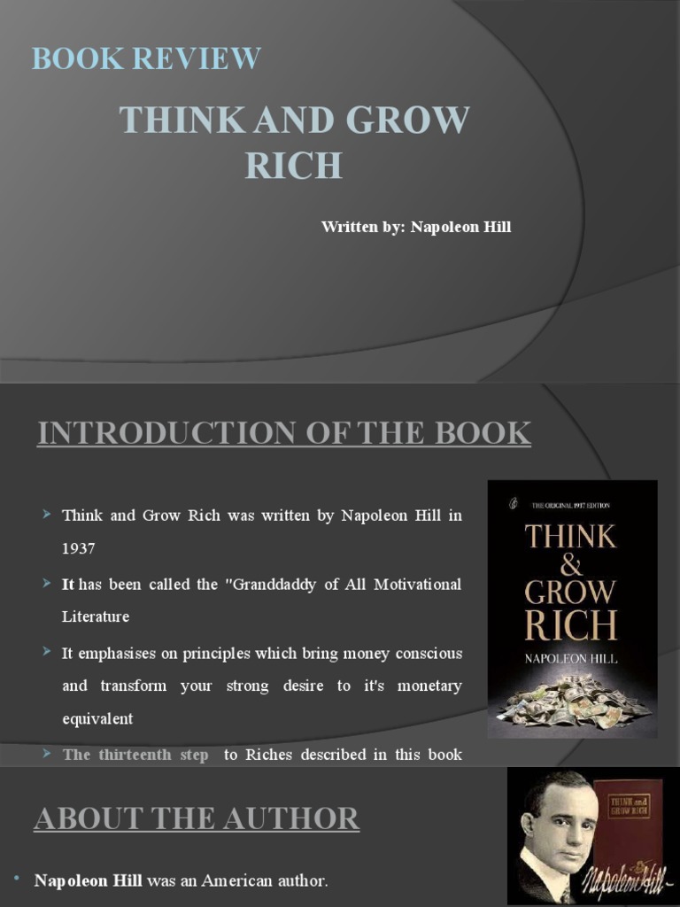 Book Review - Think and Grow Rich | PDF | Mind | Napoleon Hill