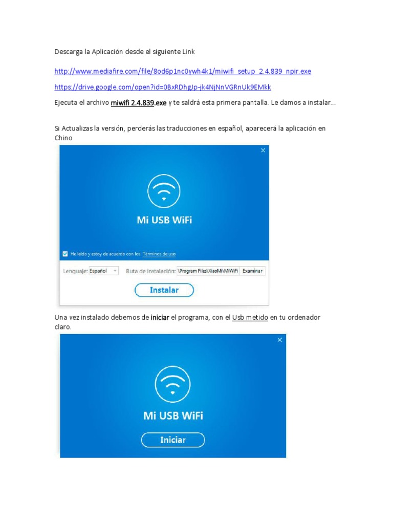 Instala y Configura MiWiFi USB Xiaomi | PDF | Microsoft Windows | Software