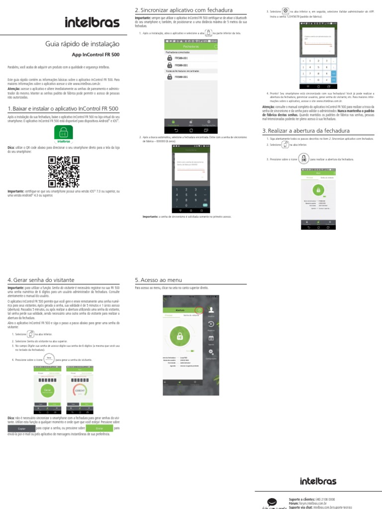 FR500 - Guia - Rapido - App | PDF | Aplicativo para celular | Smartphone