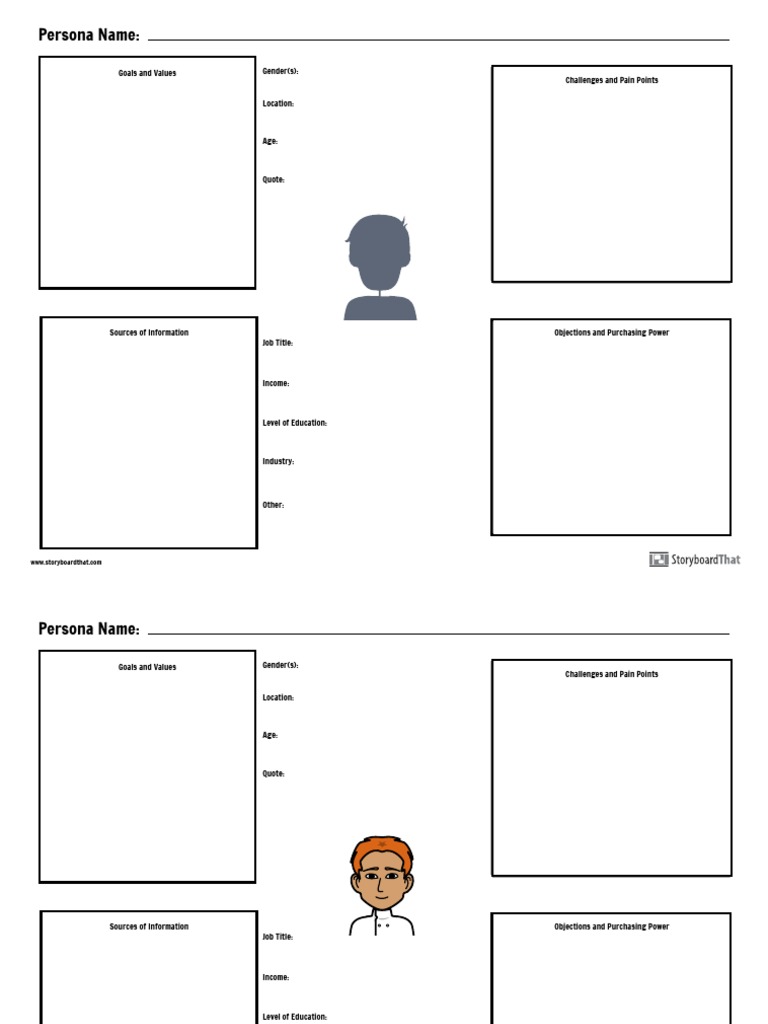 Persona Worksheets PDF | PDF | Worksheet