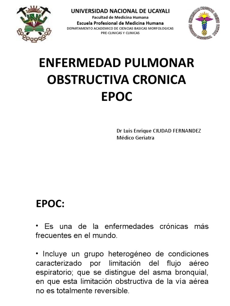 Clase 2 - EPOC | PDF | Enfermedad pulmonar obstructiva crónica | Tos