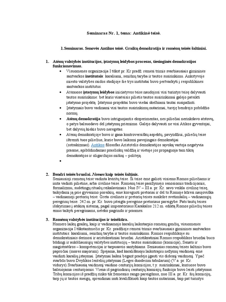 Seminaras 1 ANTIKA 1 | PDF