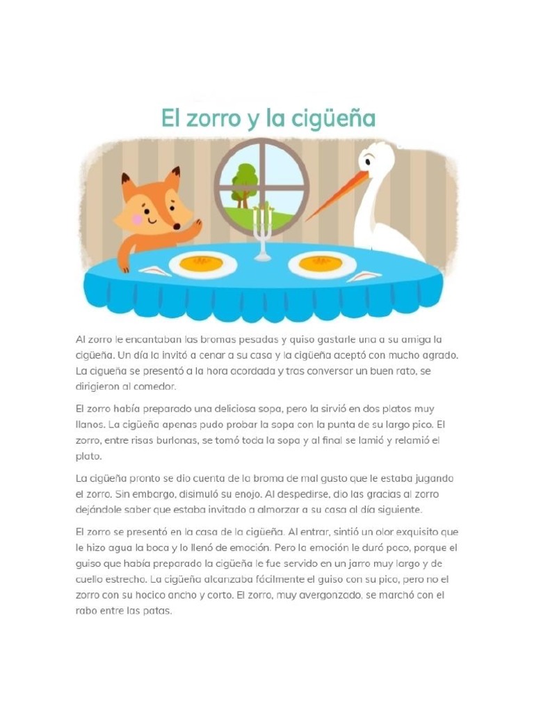 El Zorro y La Cigueña | PDF