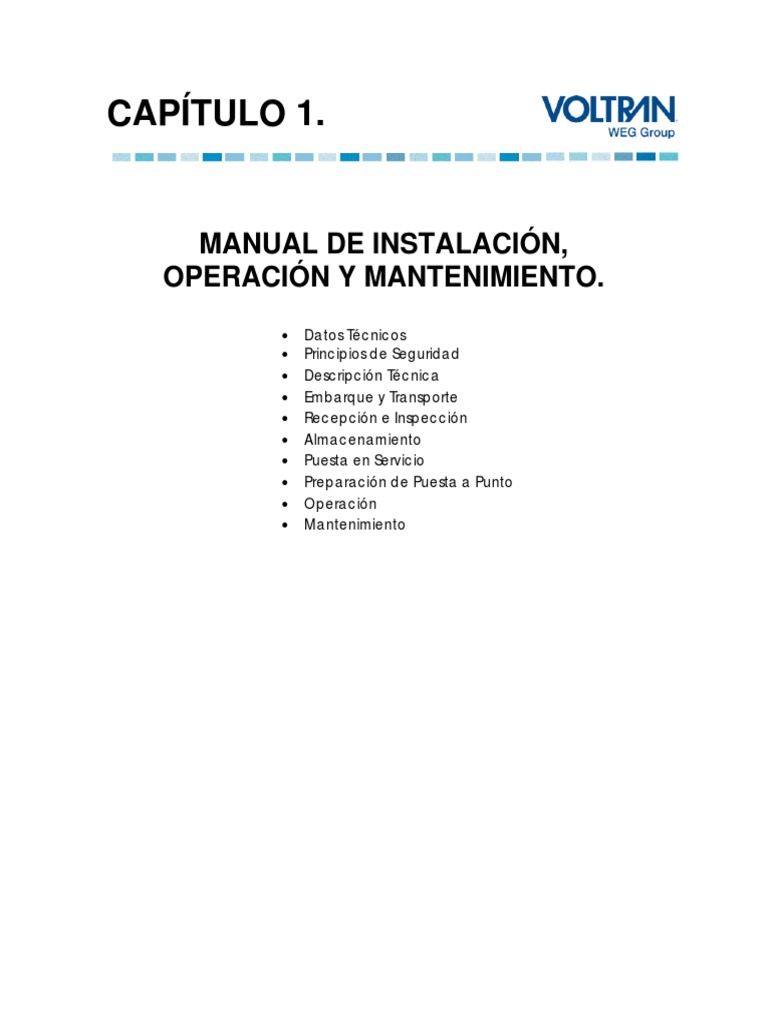 Manual de Instalacion, Operacion y Desarrollo | PDF | Transformador | Ingenieria Eléctrica