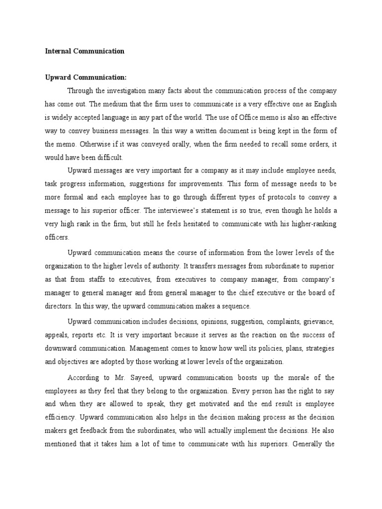 Internal Communication | PDF | Business