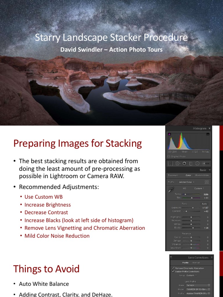 Starry Landscape Stacker Procedure: David Swindler - Action Photo Tours ...