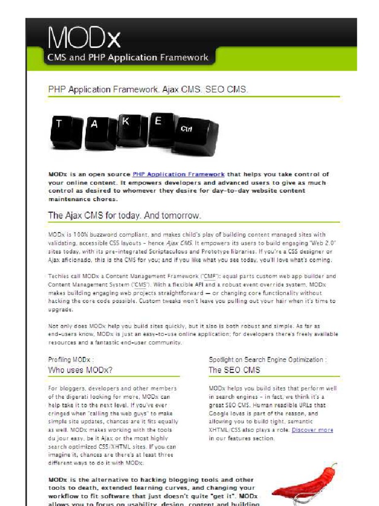 MODx Evolution 0.96 - A4 | PDF | Web Page | Hyperlink