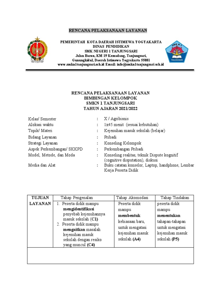 RPL Konseling Kelompok Benar | PDF