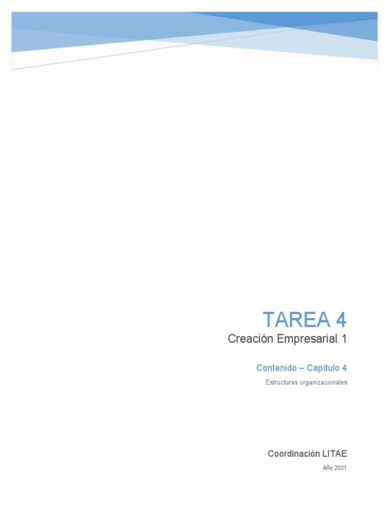 Tarea 4: Creación Empresarial 1 | PDF