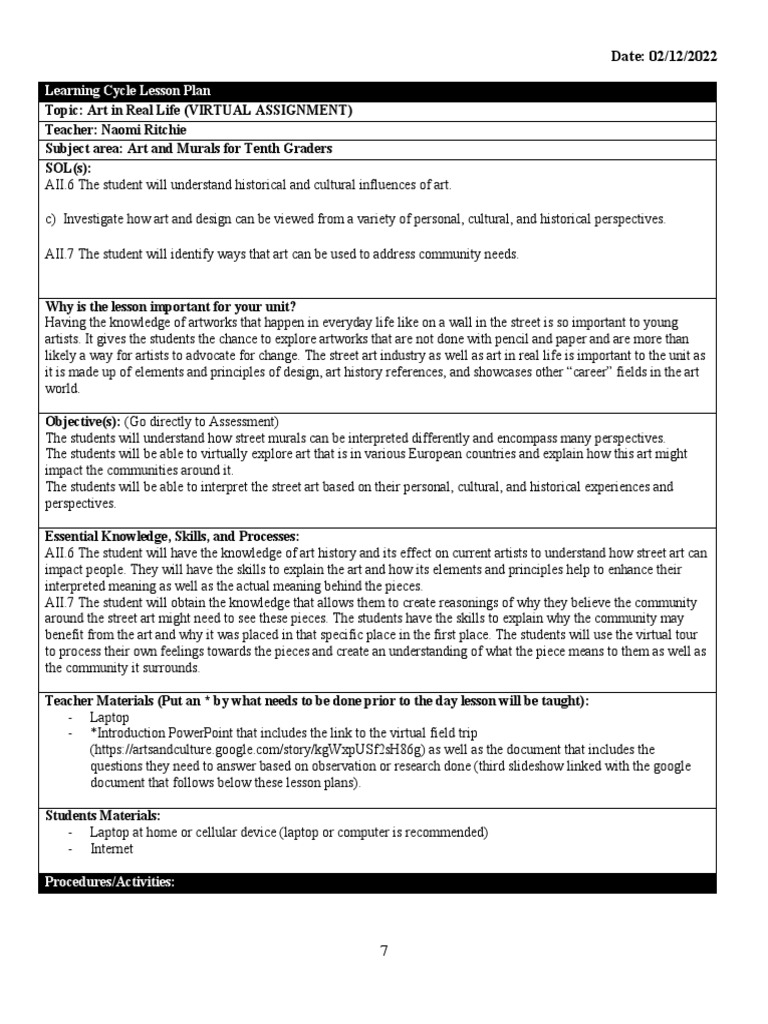 Technology Lesson Plan | PDF | Lesson Plan | Experience